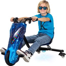 Actionbikes Motors Elektro-Drift-Trike f&uuml;r Kinder, Drift-Scooter 2.0, bis zu 15km/h, drosselbar, Hupe, LED-Driftrollen (Space Blue)