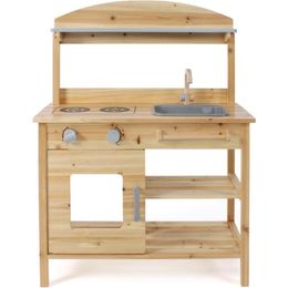 Bayer Chic 2000 CHIC2000 Outdoor-Spielk&uuml;che &raquo;Spiel-Matschk&uuml;che&laquo; mit Sound beige Holz Einheitsgr&ouml;&szlig;e