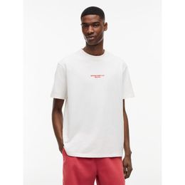 Tommy Jeans Herren T-Shirt &raquo;TJM RELAX FIT SAILBOAT&laquo; aus Jersey mit R&uuml;ckengrafik wei&szlig; XL
