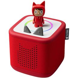 tonies Lautsprecher &raquo;Toniebox 2 Starter Set&laquo; Stereo (Bluetooth WLAN Beleuchtungseffekte Kabellos Sleep Timer Wecker 42 W) rot Sonnenaufgangswecker
