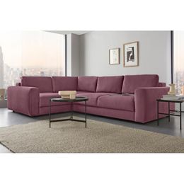 Home Affaire Ecksofa &raquo;Bloomfield, Mega Polsterecke, Breite 289cm, viel Platz, L-Form&laquo; In verschiedenen Gr&ouml;&szlig;en rosa 100% Polyester B/H/T: 209cm x 84cm 