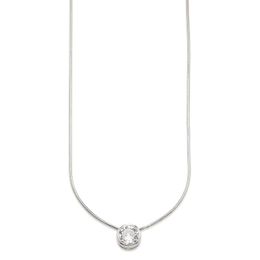 Bruno Banani Damen Kette mit Anh&auml;nger &raquo;Schmuck Geschenk Silber 925 Halsschmuck Halskette Schlangenkette Stein&laquo; mit Zirkonia (synth.), Korund (synth.) 