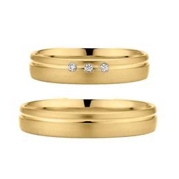 Phoenix Ph&ouml;nix Unisex Trauring &raquo;Schmuck Partnerring Ehering Verlobungsring Freundschaftsring&laquo; Made in Germany - wahlweise mit oder ohne Brillant gold 49, ohne