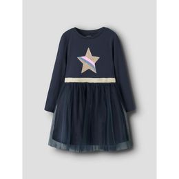 name it M&auml;dchen T&uuml;llkleid &raquo;NMFNASTAR LS DRESS&laquo; blau 92, N-Gr