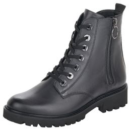 Remonte Damen Schn&uuml;rstiefelette Blockabsatz, Stiefelette, Schn&uuml;rboots, im modischen Used Look blau 36