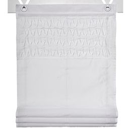 Kutti Raffrollo &raquo;Tuck Kessy&laquo; mit Hakenaufh&auml;ngung ohne Bohren freih&auml;ngend wei&szlig;, blickdicht, Sichtschutz, mit Blende, Baumwolle-Polyester wei&szlig; Obermaterial: 