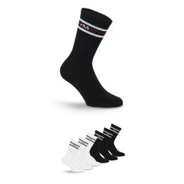 Fila Damen Socken &raquo;UNISEX LIFESTYLE PLAIN SOCKS&laquo; 6 Paar tlg. mit eingestricktem Logo schwarz 35-38
