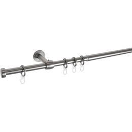 mydeco Gardinenstange &raquo;Cap-Noble&laquo; &Oslash; 16 mm 1 l&auml;ufig-l&auml;ufig ausziehbar silber L: 120cm - 210cm &Oslash; 16mm, 1 Stk., 1 l&auml;ufig