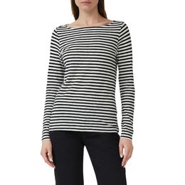 s.Oliver Damen s.Oliver Langarmshirt mit Streifen Muster schwarz 42