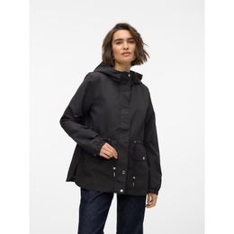V&eacute;ro Moda Vero Moda Damen Parka &raquo;VMPAISLEY PARKA JACKET NOOS&laquo; mit Kapuze mit Taillen-Kordelzug schwarz S