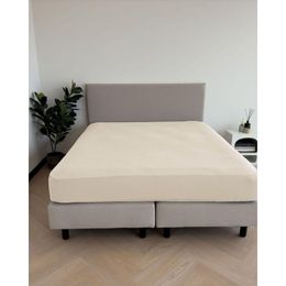Kayori Spannbettlaken &raquo;Emma&laquo; 100% Baumwollsatin beige Mako-Satin, Obermaterial: 100% Baumwolle B/L: 180cm x 220cm, 1 Stk., Mako-Satin, 180x210-220 