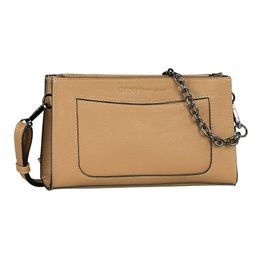 Tom Tailor Denim Damen Tom Tailor Denim Umh&auml;ngetasche &raquo;Lennon&laquo; Damen Schultertasche, Handtasche mit abnehmbarer Metallkette beige B/H/T: 24cm x 14cm x