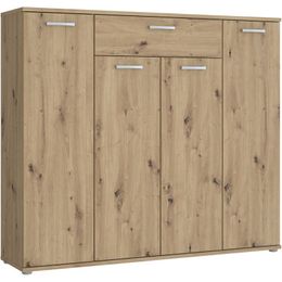 FORTE Kommode &raquo;Kombikommode, Stauraum, Einlegeb&ouml;den verstellbar&laquo; B/H/T ca.140/120/34 cm, viel Stauraum, PEFC zertifiziert Holzwerkstoff B/H/T: 139,3cm