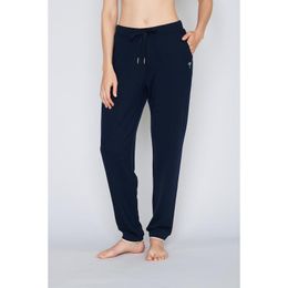 JOOP! Damen JOOP! Relaxhose &raquo;Leisure&laquo; mit stylischen Rippb&uuml;ndchen blau 40, N-Gr