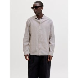 Jack & Jones Jack & Jones Herren Langarmhemd &raquo;JJESUMMER LINEN BLEND SHIRT L/S SN&laquo; Baumwollmischung, regular fit beige XL, N-Gr