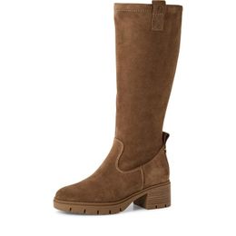 Tamaris Damen Stiefel , Blockabsatz, Langschaftstiefel mit Touch it-Ausstattung braun 40, Normalschaft