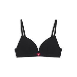 Hugo Underwear Damen HUGO Underwear Triangel-BH &raquo;HUGO HEART&laquo; aus Stretch-Gewebe mit Logo-Tr&auml;gern L, N-Gr