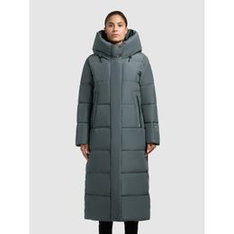 Khujo Damen Khujo Steppmantel &raquo;SOULANI5 MATT&laquo; Steppware, wadenlanger Schnitt grau XL (42)