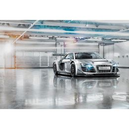 Komar Fototapete &raquo;Audi R8 Le Mans - Gr&ouml;&szlig;e 368 x 254 cm&laquo; bedruckt glatt Wohnzimmer, Schlafzimmer grau Papier B/L: 368m x 254m, Rollen: 8