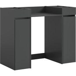 Welltime Badm&ouml;bel-Set &raquo;FALAS, 3-teilig, Hauswirtschaftsraum Set, Breite 124 cm&laquo; Set, bestehend aus: Waschmaschinenumbauschrank und 2x Standregal, 3 