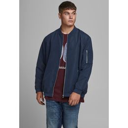 Jack & Jones PlusSize Jack & Jones Plussize Herren Jack & Jones PlusSize Bomberjacke &raquo;RUSH BOMBER&laquo; ohne Kapuze Bis Gr&ouml;&szlig;e 6XL blau 3XL