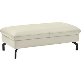 Die PlanBar Hocker &raquo;PN-EM20028&laquo; hochwertiges Glattleder, stylische Metallf&uuml;&szlig;e beige B/H/T: 127cm x 45cm x 65cm, Glattleder TORRO