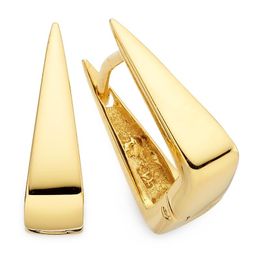 Bruno Banani Damen Paar Creolen &raquo;Schmuck Geschenk Ohrschmuck gelbgoldfarbem vergoldet konisch&laquo; Silber 925 (Sterlingsilber)