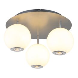 Globo LIGHTING Deckenleuchte &raquo;SIMMONS&laquo; LED-Modul 1 Stk. warmwei&szlig; - kaltwei&szlig; Deckenlampe Wohnzimmer-Leuchte Schlafzimmer-Leuchte Flur K&uuml;che wei&szlig; &Oslash; 42cm