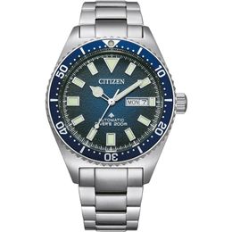 Citizen Herren Automatikuhr &raquo;Promaster Mechanical Diver&laquo; Armbanduhr, Herrenuhr, Damenuhr, Taucheruhr, bis 20 bar wasserdicht silber Einheitsgr&ouml;&szlig;e