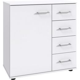 wimex Kombikommode &raquo;Taiga&laquo; 1 t&uuml;rig und 4 Schubladen wei&szlig; Holzwerkstoff B/H/T: 81cm x 83cm x 41cm, 4 Stk., 1 Stk.