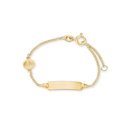 Amor Damen Goldarmband &raquo;Schutzengel&laquo; Made in Germany gold 14cm, Gelbgold 375