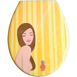 ADOB WC-Sitz &raquo;Shower&laquo; Absenkautomatik, zur Reinigung abnehmbar bunt Duroplast, Edelstahl Einheitsgr&ouml;&szlig;e
