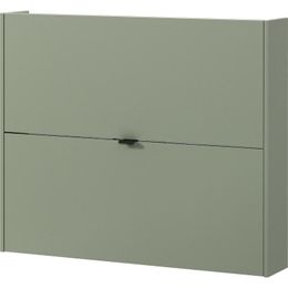 Germania Schuhschrank &raquo;Ameca&laquo; 1 Stk. tlg. f&uuml;r schmale Flure, Tiefe: 18cm, Soft-close, Breite: 100 oder 140 cm gr&uuml;n Holzwerkstoff Taupegr&uuml;n/Navarra-