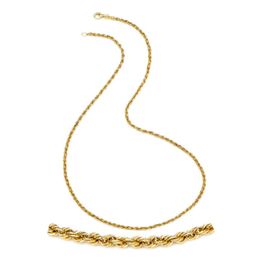 Firetti Herren Collierkettchen &raquo;Schmuck Geschenk Gold 375 Kordelkettengliederung 2,1 mm breit&laquo; Made in Germany gold 47, Gelbgold 375, B: 2,1mm