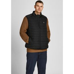 Jack & Jones PlusSize Jack & Jones PlusSize Steppweste &raquo;MULTI mit Stehkragen und normaler Form&laquo; unifarben, modisch, regular fit, Polyester, Stehkragen schwarz Web, 