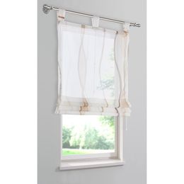 OTTO home Raffrollo &raquo;Dimona&laquo; mit Schlaufen Transparent, Voile, Polyester beige Voile, Obermaterial: 100% Polyester 140cm, Schlaufen, 60cm