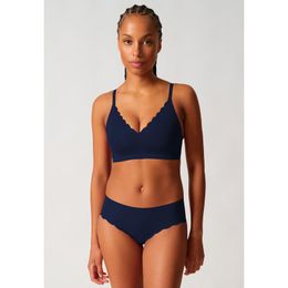 Skiny Damen Bustier &raquo;Sensation&laquo; doppellagig, mit herausnehmbaren Pads, V-Ausschnitt blau 36, N-Gr