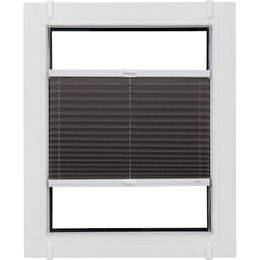 SUNLINES Plissee &raquo;Budget Crepe&laquo; Lichtschutz ohne Bohren verspannt Klemmfix, glatt grau Obermaterial: 85% Polyester, 15% sonstige Fasern 210cm, 