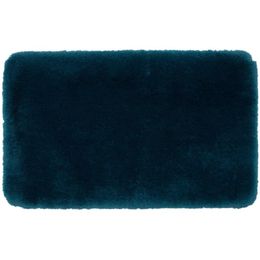 G&ouml;zze Badematte &raquo;&raquo;DELUXE&laquo;&laquo; rutschhemmend beschichtet fu&szlig;bodenheizungsgeeignet mit extra hohem Flor blau Polyester rechteckig (70cm x 120cm ), 1 Stk.