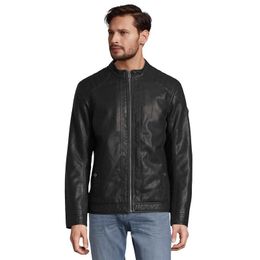 Tom Tailor Damen Tom Tailor Lederimitatjacke mit Stehkragen schwarz M