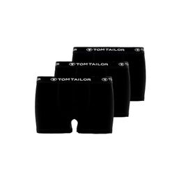 Tom Tailor Herren Tom Tailor Boxershorts &raquo;Buffer&laquo; weich, bequem, basic, eng, Logobund, Baumwollmix schwarz S