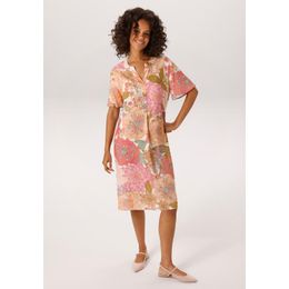 Aniston Casual Damen Aniston CASUAL Sommerkleid mit farbenfrohen, gro&szlig;fl&auml;chigem Blumendruck 46, N-Gr