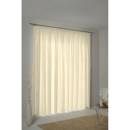 WIRTH Vorhang &raquo;Natur&laquo; Kr&auml;uselband 1 Stk. tlg. 1-lagig beige Baumwolle 145cm, Kr&auml;uselband, 127cm