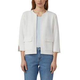 s.Oliver Damen s.Oliver Sweatjacke Kurze Sweatjacke ohne Verschluss wei&szlig; 44