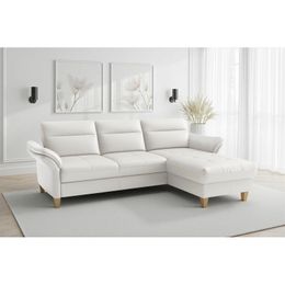 Sit & More sit&more Ecksofa &raquo;Pamela L-Form, Leder, B: 218 und 230 cm&laquo; optional Armteilverstellung, Schlaffunktion & Bettkasten B/H/T: 230cm x 90cm x 164cm, 