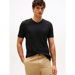 Tommy Hilfiger Herren V-Shirt &raquo;ESSENTIAL V-NECK&laquo; unifarben, casual, regular fit, Baumwolle schwarz S