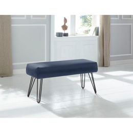 exxpo - sofa fashion Sitzbank &raquo;Doppio&laquo; Frei im Raum stellbar blau 100% Polyester B/H/T: 104cm x 50cm x 40cm, Samtvelours, Bankhocker