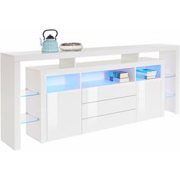 borchardt M&ouml;bel borchardt M&ouml;bel Sideboard &raquo;Rosario&laquo; Breite 220 cm wei&szlig; B/H/T: 220cm x 88cm x 35cm