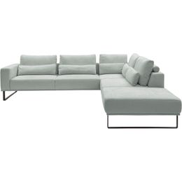 Musterring Ecksofa &raquo;JustB! PM100 Federkern & Kaltschaum, bequem, Breite 308cm, L-Form&laquo; wahlweise mit Funktion und Kissen, mit Metallkufe, Ma&szlig;e 200 x 308 cm grau 