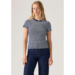 Levi's Levi's Damen Langarmshirt &raquo;ESSENTIAL HM LS TEE&laquo; mit Logo Stickerei blau S (36)